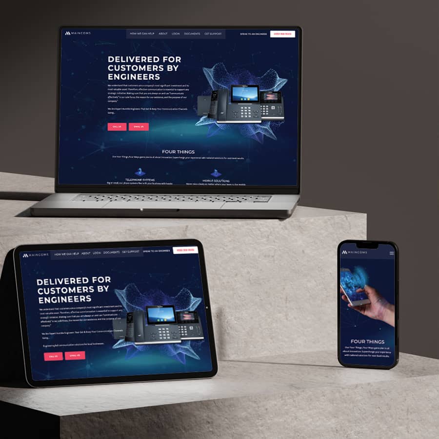 Maincoms Website | One2create