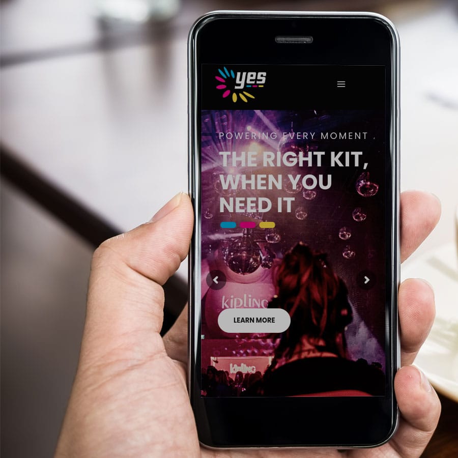 Yes Events Website | One2create